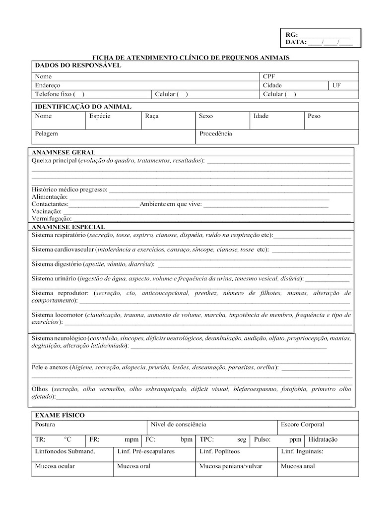 Ficha de Atendimento | PDF