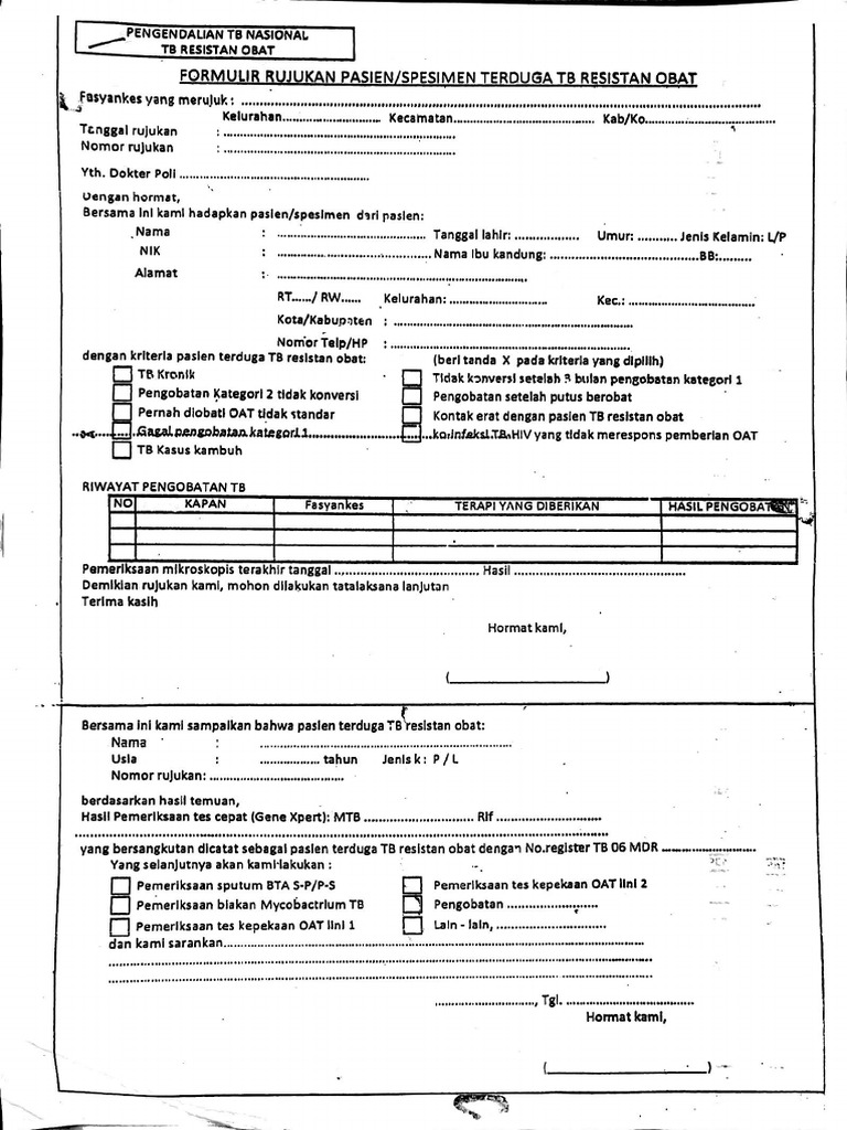 Formulir TB | PDF
