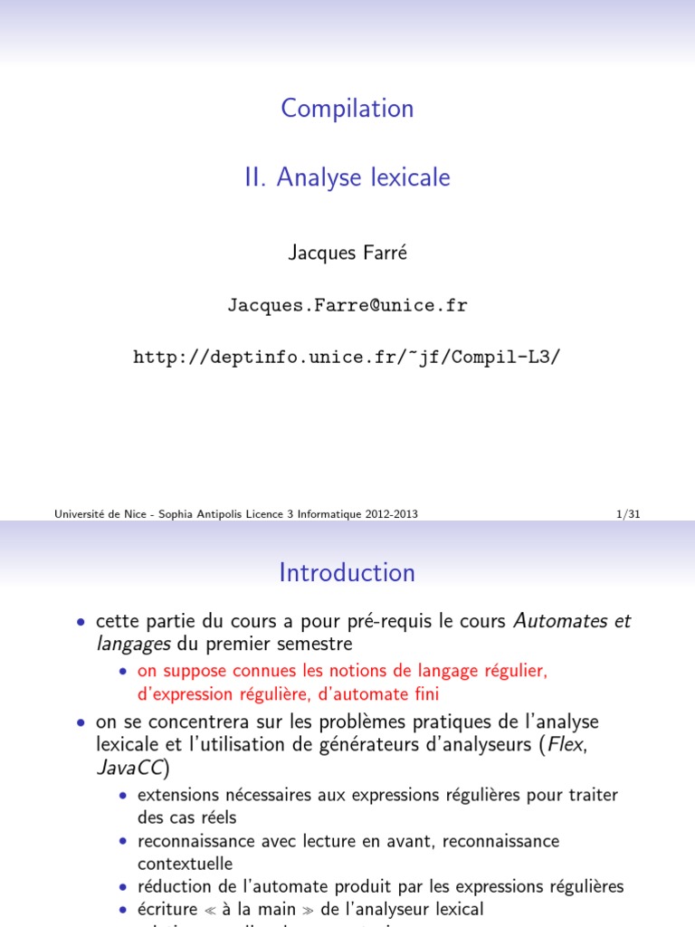 Analyseur lexical | PDF