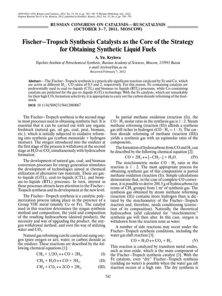 Art 3A10.1134 2FS0023158412060067 | PDF | Chemical Reactor | Catalysis