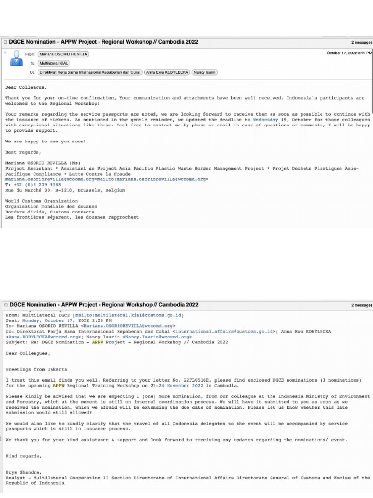 Acceptance APPW Regional Workshop Cambodia | PDF