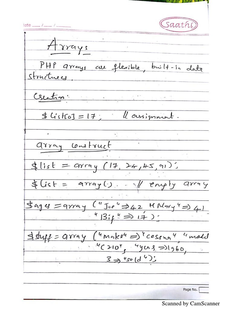 PHP Arrays | PDF PHP Arrays | PDF
