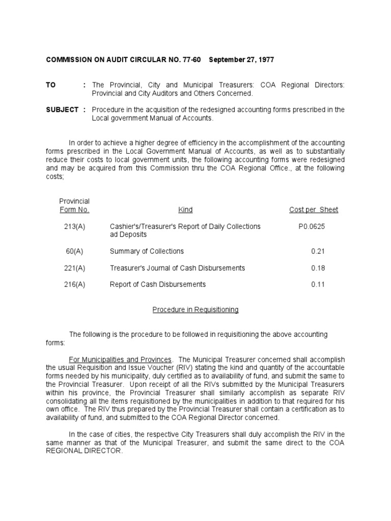 COA-CIRCULAR-NO.-77-60-September-27-1977 | PDF
