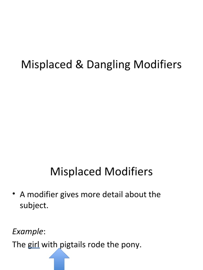 Understanding Misplaced & Dangling Modifiers | PDF