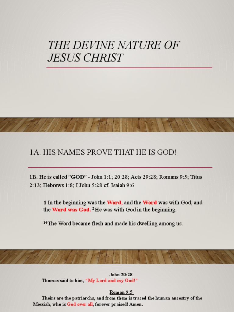 The Diety of Jesus Christ | PDF | Jesus | Prophets And Messengers In Islam