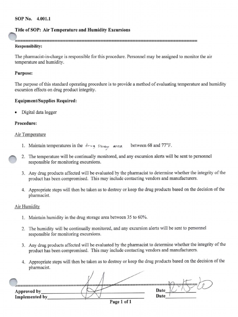 SOP - Excursion | PDF