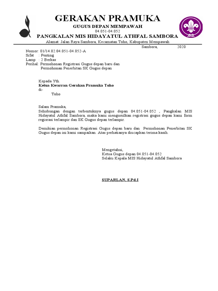 Gudep Mi Dan Mts Sambora | PDF