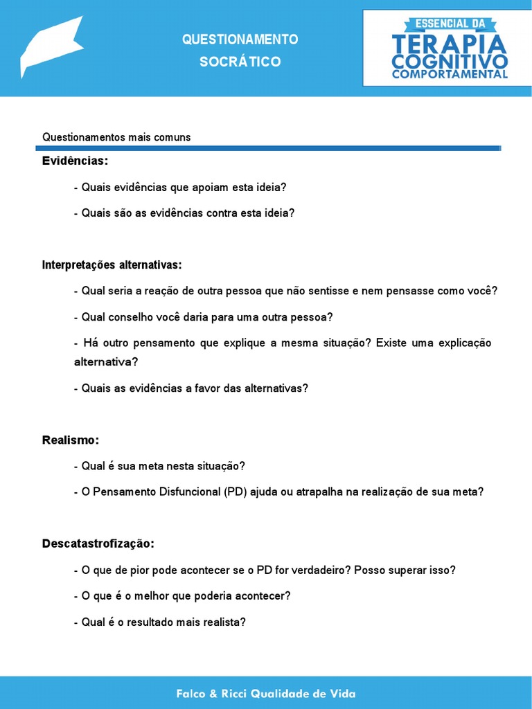 Questionamento Socrático: Exemplos e Práticas | PDF | Autoajuda ...