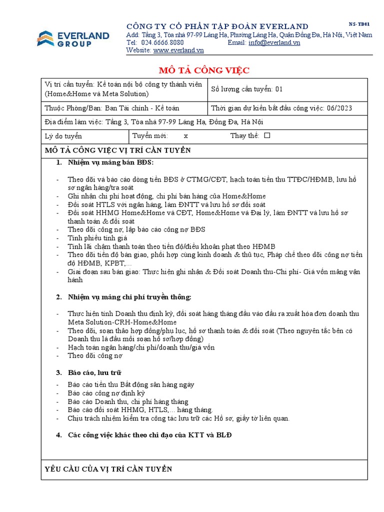 HH JD KẾ TOÁN NỘI BỘ | PDF