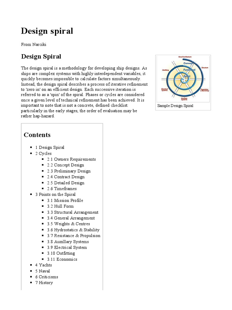 Ship Design Spiral Methodology | PDF | Ships | Naval Architecture