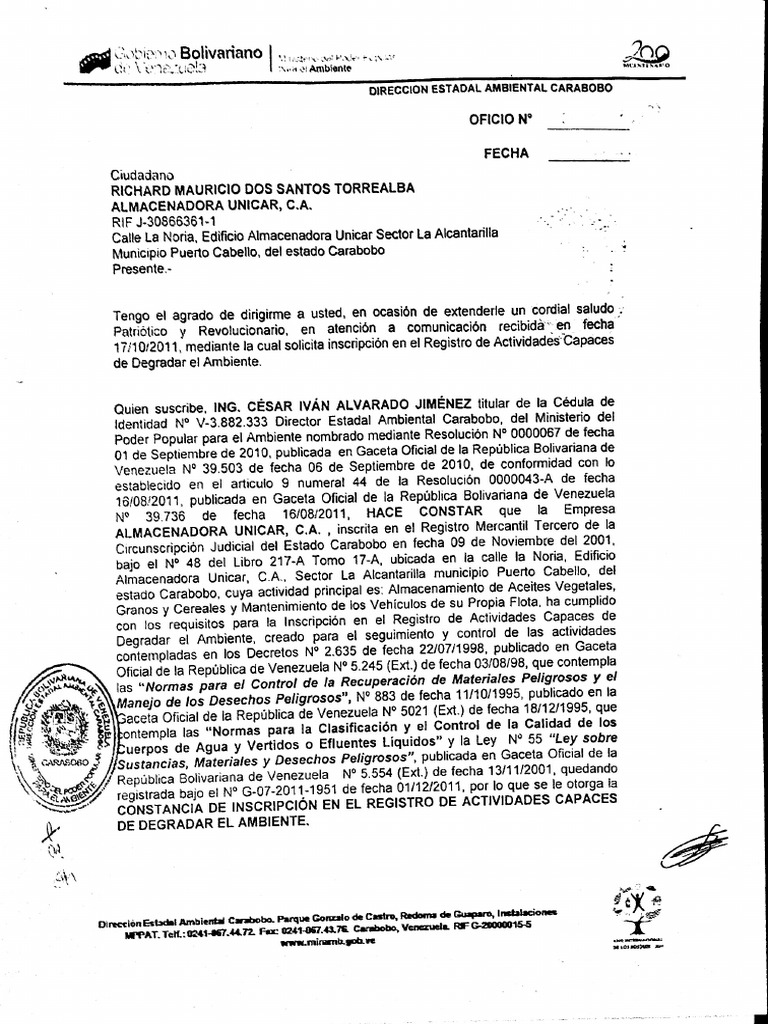 RACDA Unicar01 | PDF