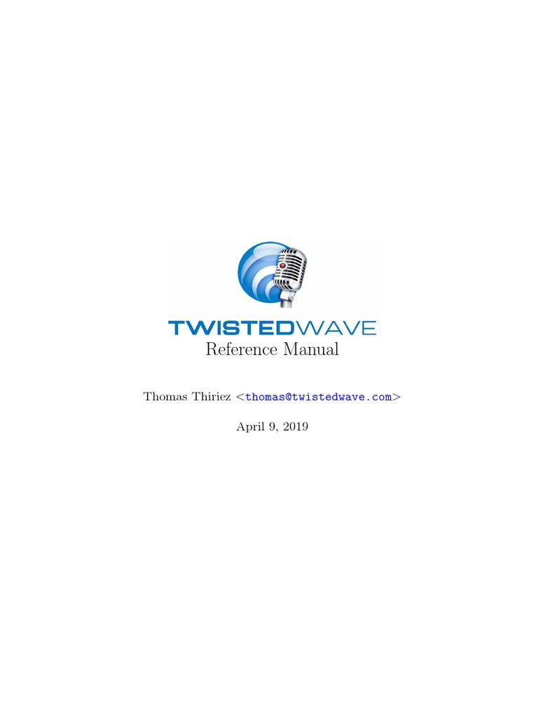 TwistedWave Manual | PDF | Double Click | Software