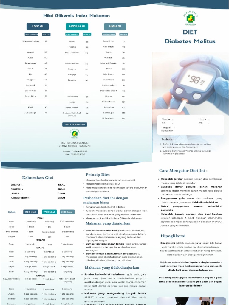 Leaflet Diabetes Melitus | PDF
