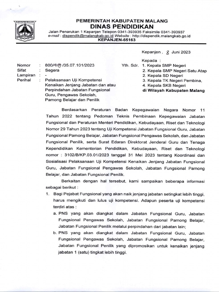 Pelaksanaan Ujikom Fungsional 2023 | PDF