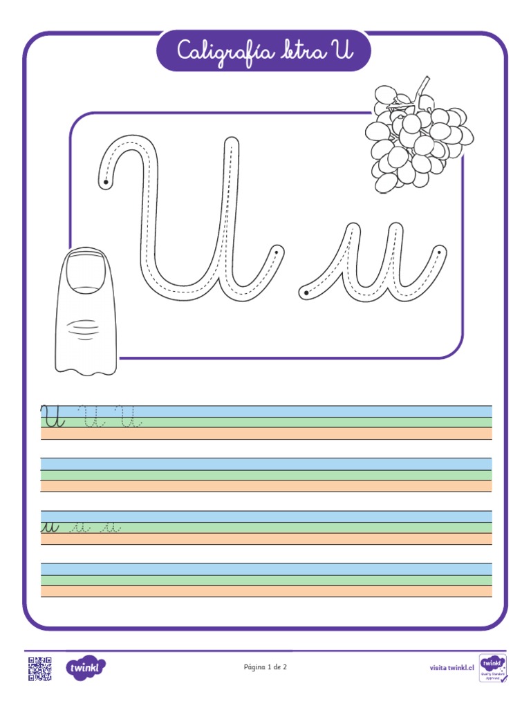 CL L 1661355948 Caligrafia Letra U | PDF