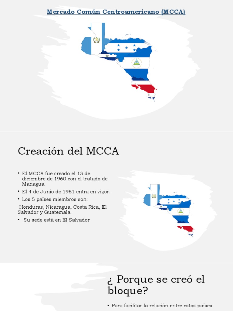MCCA: Creación, Objetivos y Comercio | PDF | Honduras | Centroamérica