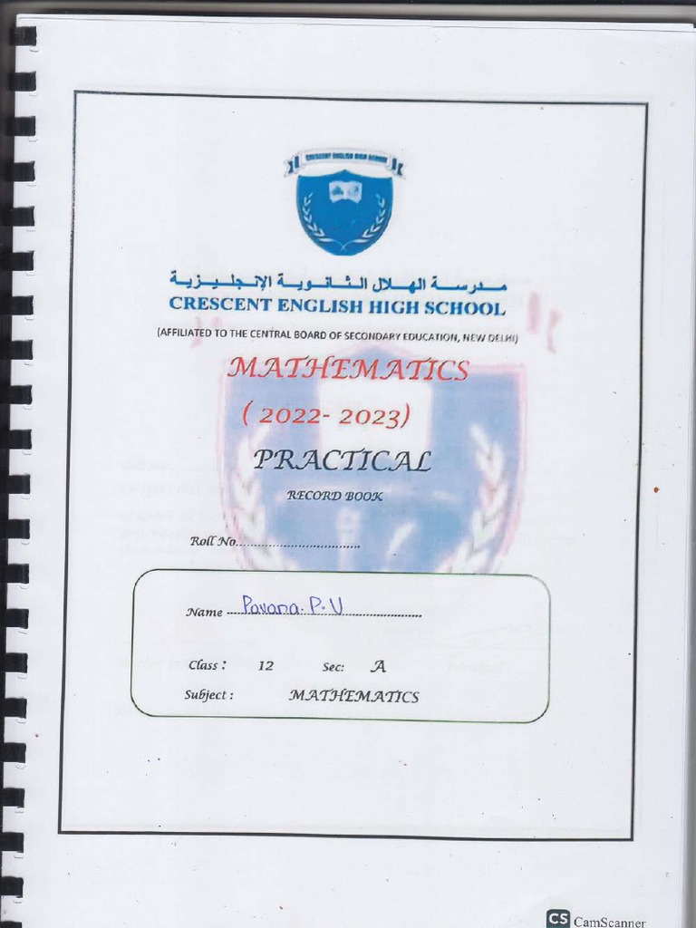 Math Practical Record | PDF