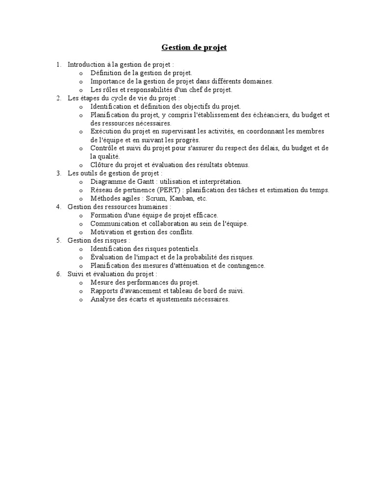 Gestion efficace de projet et suivi | PDF
