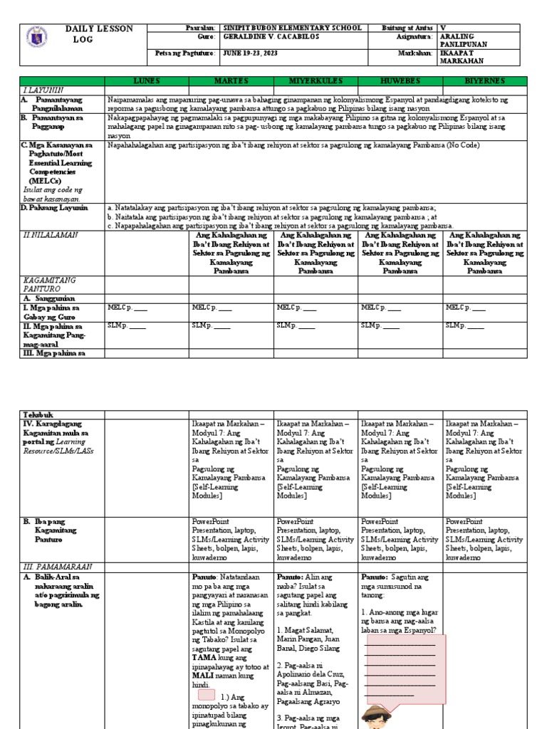 DLL Q4 Ap5 Week 7 | PDF