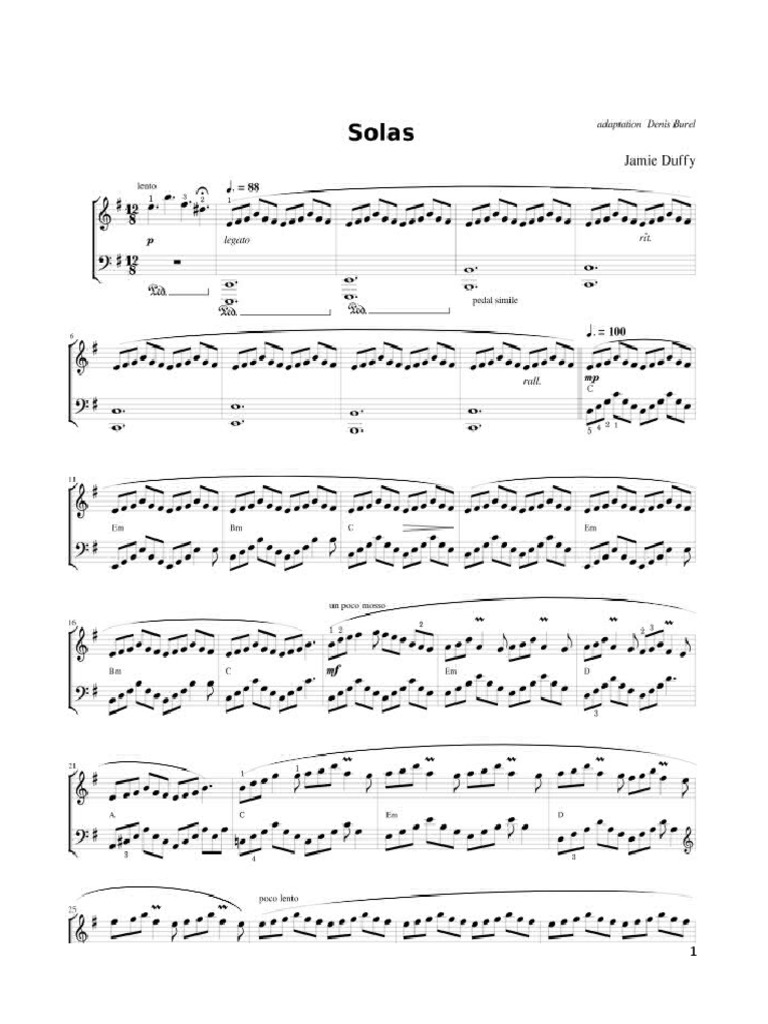 Solas - Piano Sheet | PDF