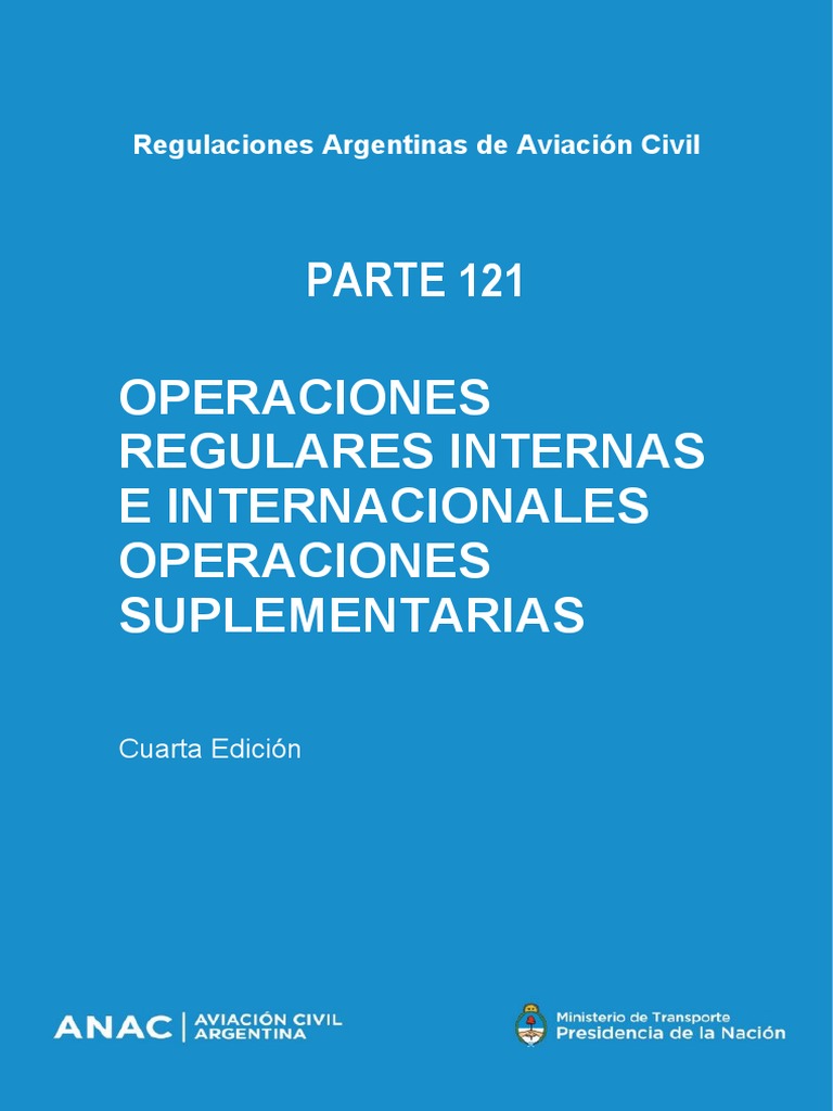 Raac Parte 121 0 | PDF | Aeropuerto | Reglas de vuelo por instrumentos