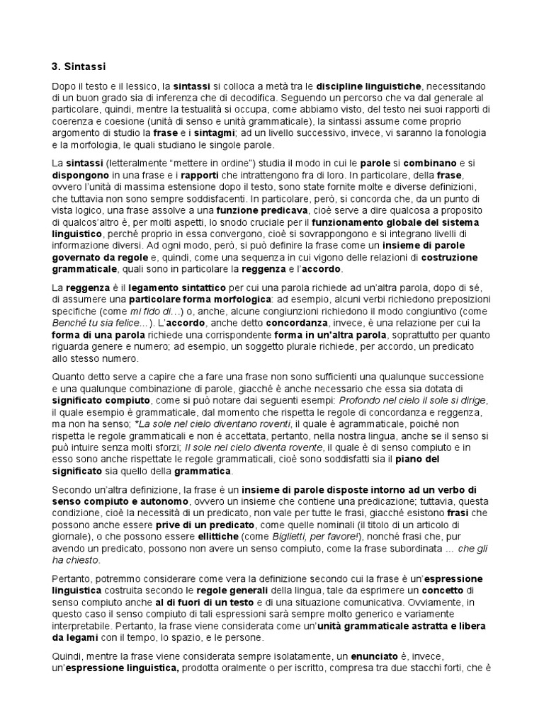 Sintassi | PDF