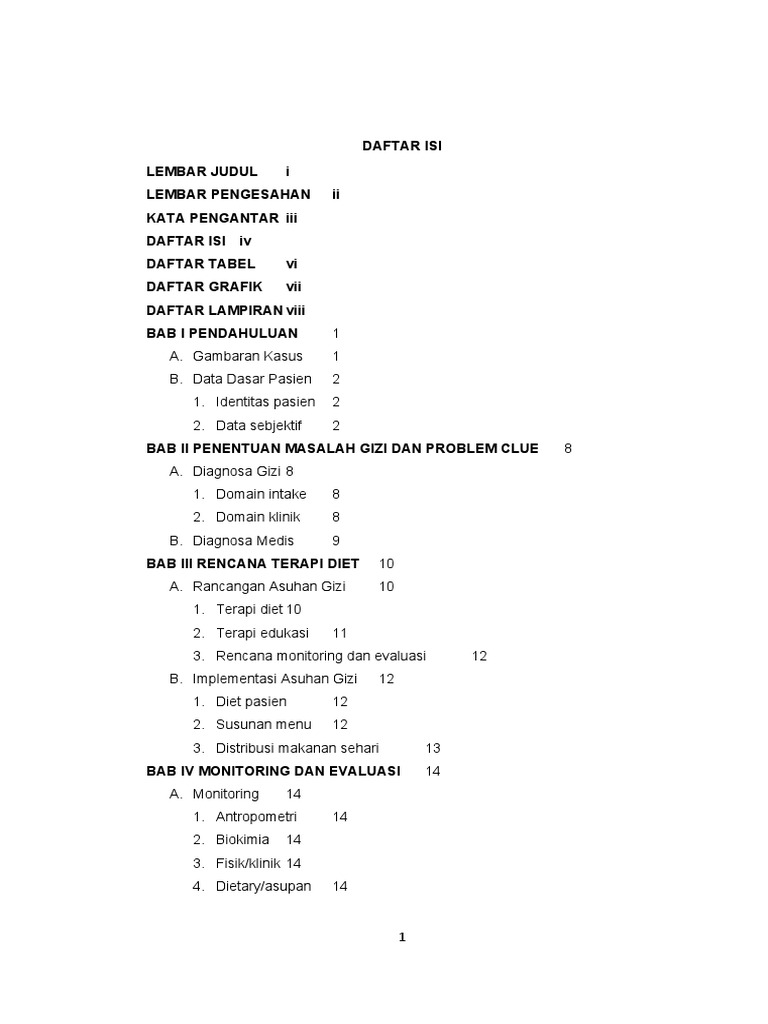 Daftar Isi Dan Dftar Tabel Pdf