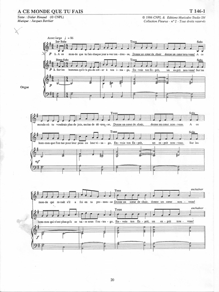 A Ce Monde Que Tu Fais | PDF