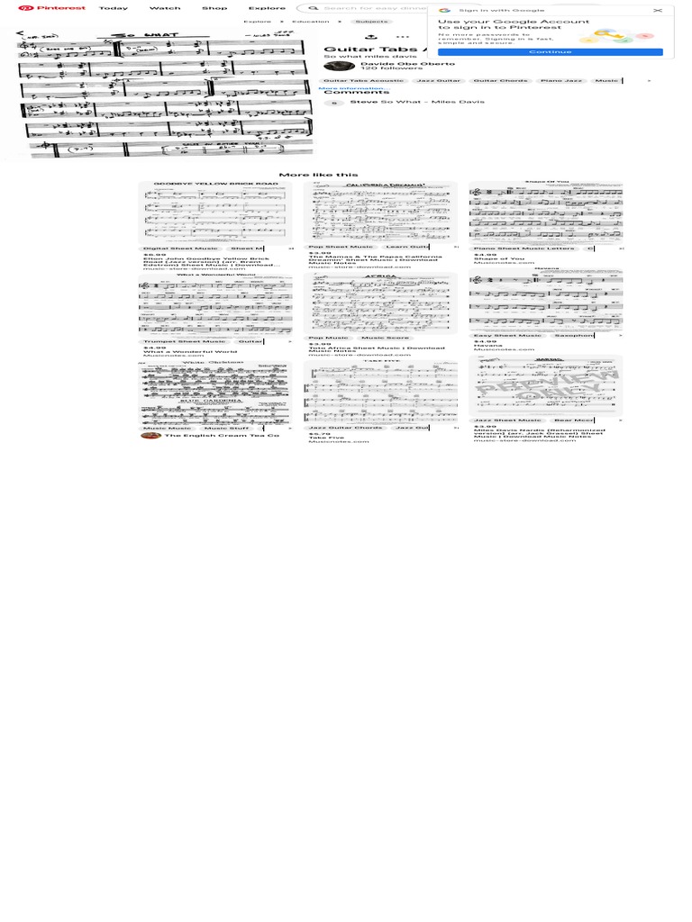 So What Miles Davis Musica Jazz, Spartiti Musicali, Musica | PDF ...