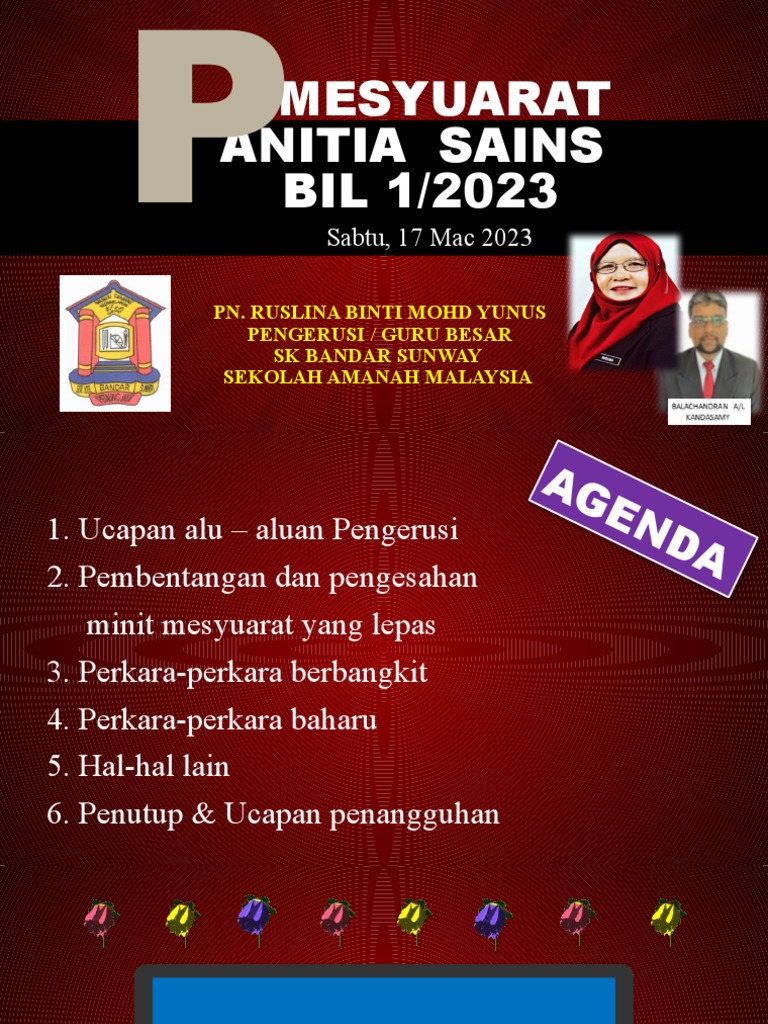 Mesyuarat Panitia Sains Bil 1 2023 | PDF