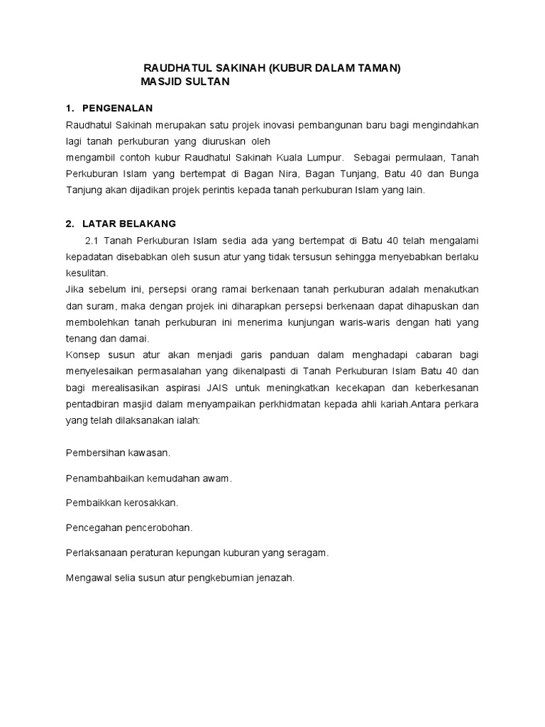 Kubur RAUDHATUL SAKINAH | PDF