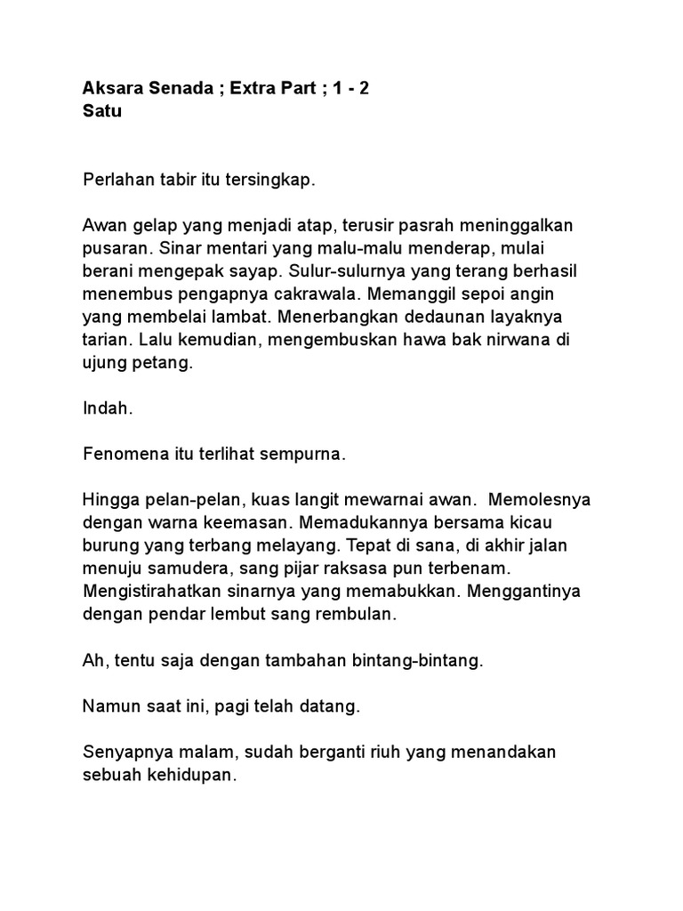 Ndaquilla - Aksara Senada Extra Part 1 - 2 | PDF