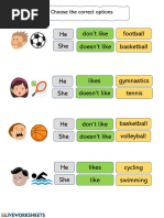 Like, Don't Like, Love, Hate - Worksheet | PDF | Question | Grammar