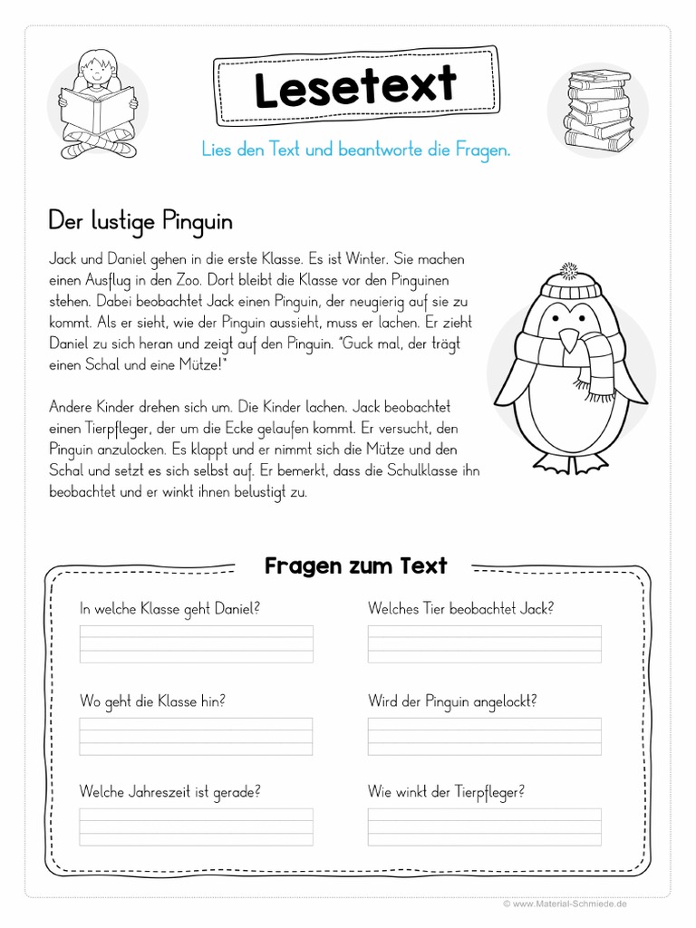 Lesetext 08 Der Lustige Pinguin 2 | PDF