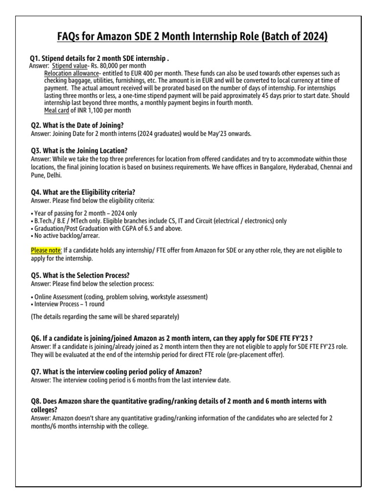 FAQs For 2m Amazon (Batch of 2024) | PDF | Computer Engineering | Computer Science