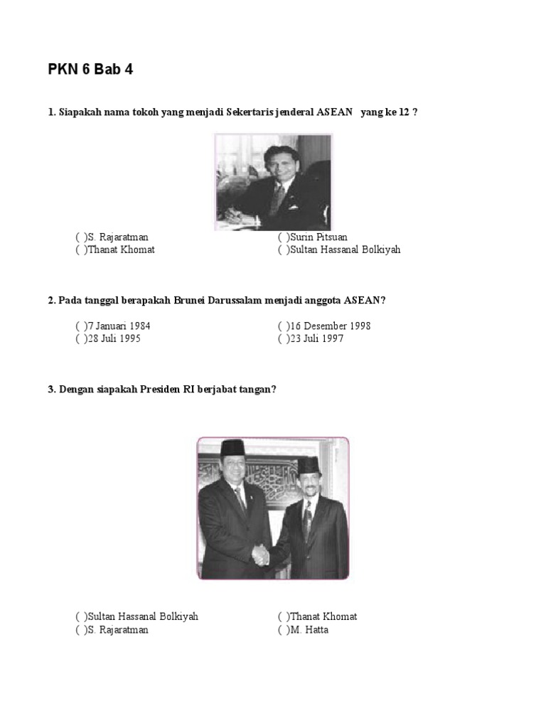 PKN 6 Bab 4 peran indonesia di asia tenggara | PDF