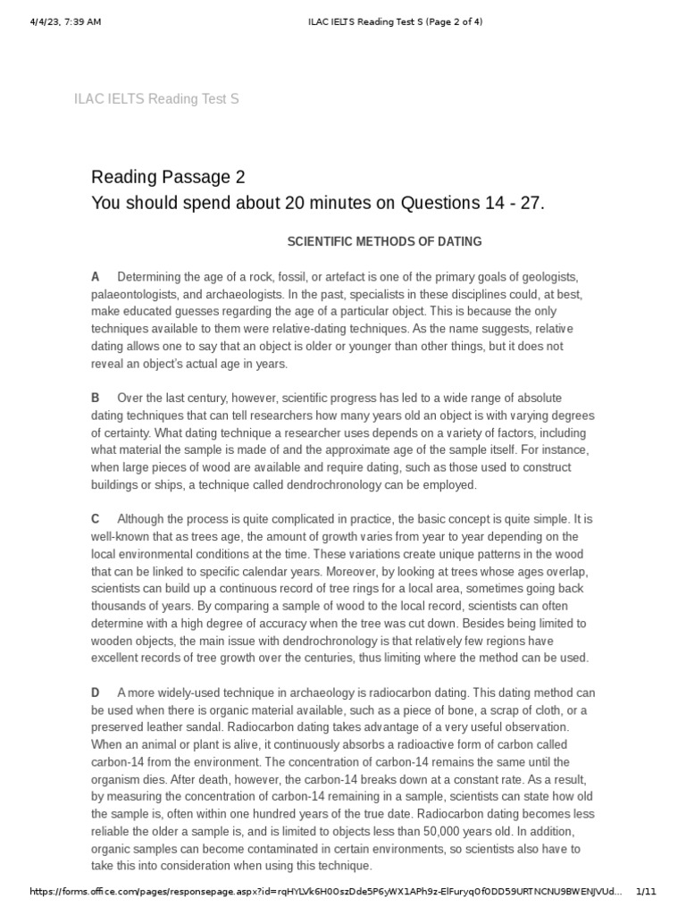 ILAC IELTS Reading Test S (Page 2 of 4) | PDF
