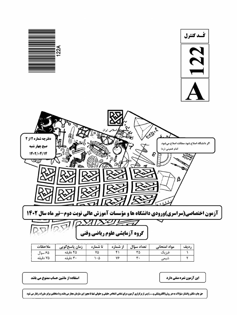 Konkur Riazi 402 - D2 - @SiiibTorsh | PDF