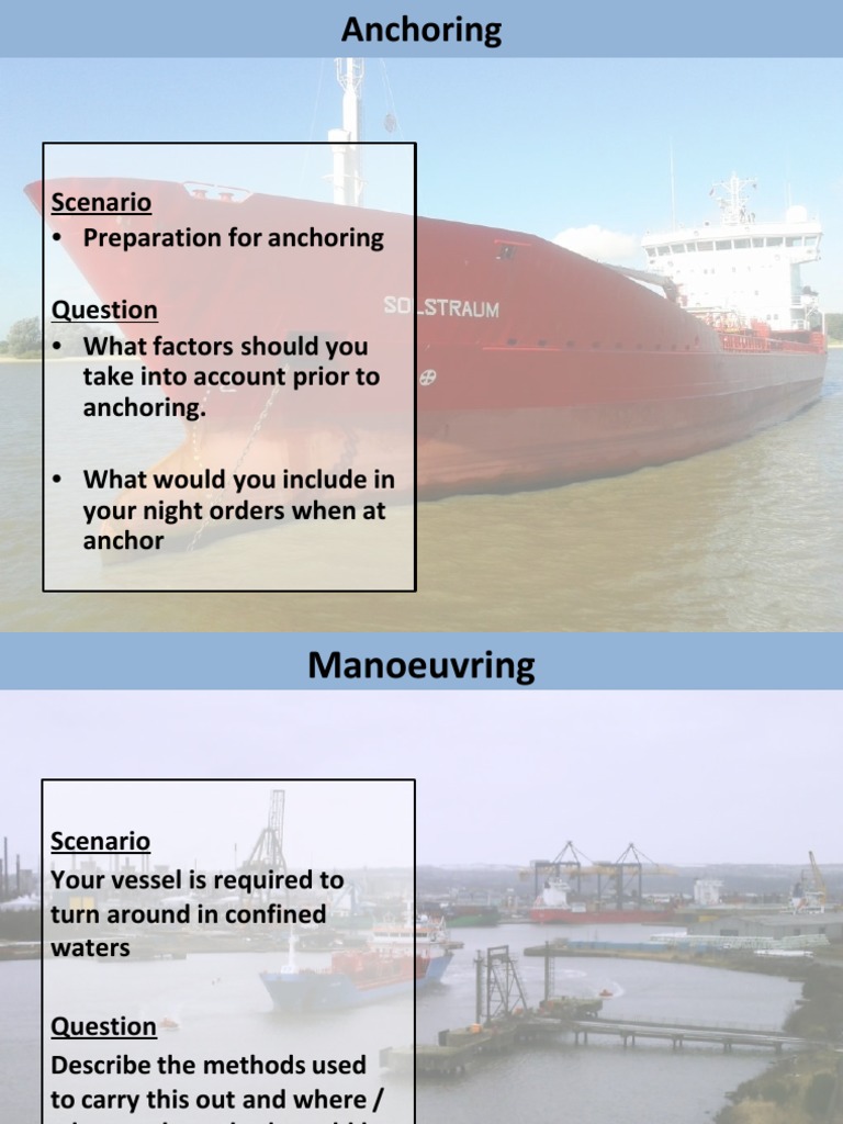 Shiphandling Orals Questions | Download Free PDF | Anchor | Watercraft