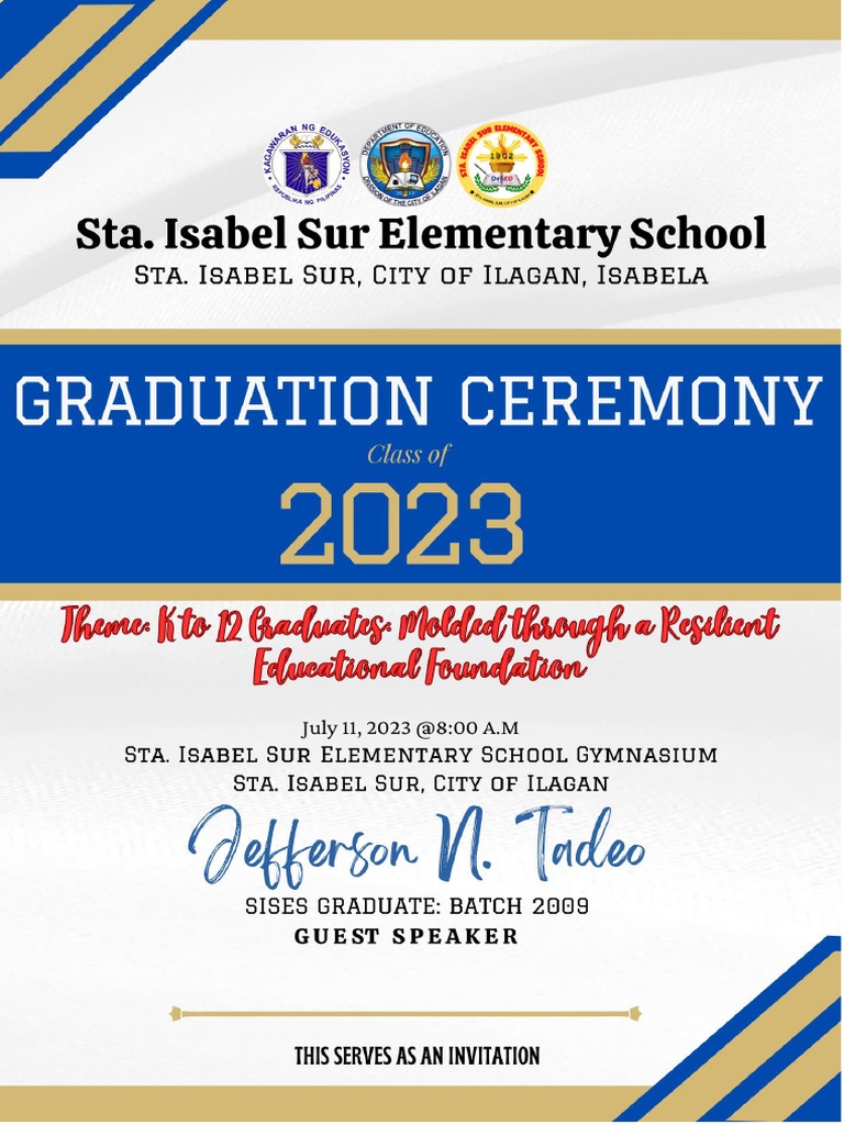 Sample Invitation-Graduation 2023 | PDF | Learning | Behavior Modification