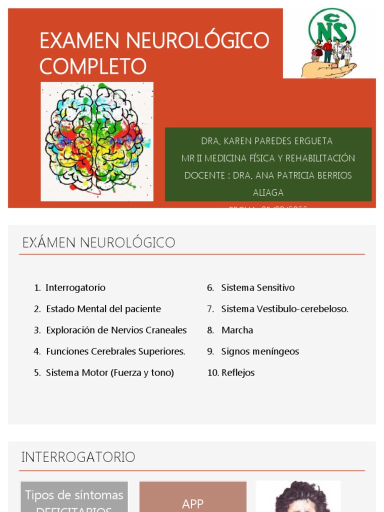 Examen Neurológico Completo | PDF | Músculo | Cerebro