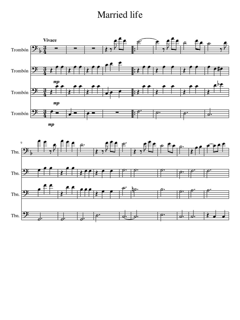 Married Life-Partitura - y - Partes - 112559 | PDF