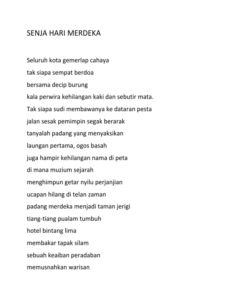 Senja Hari Merdeka | PDF