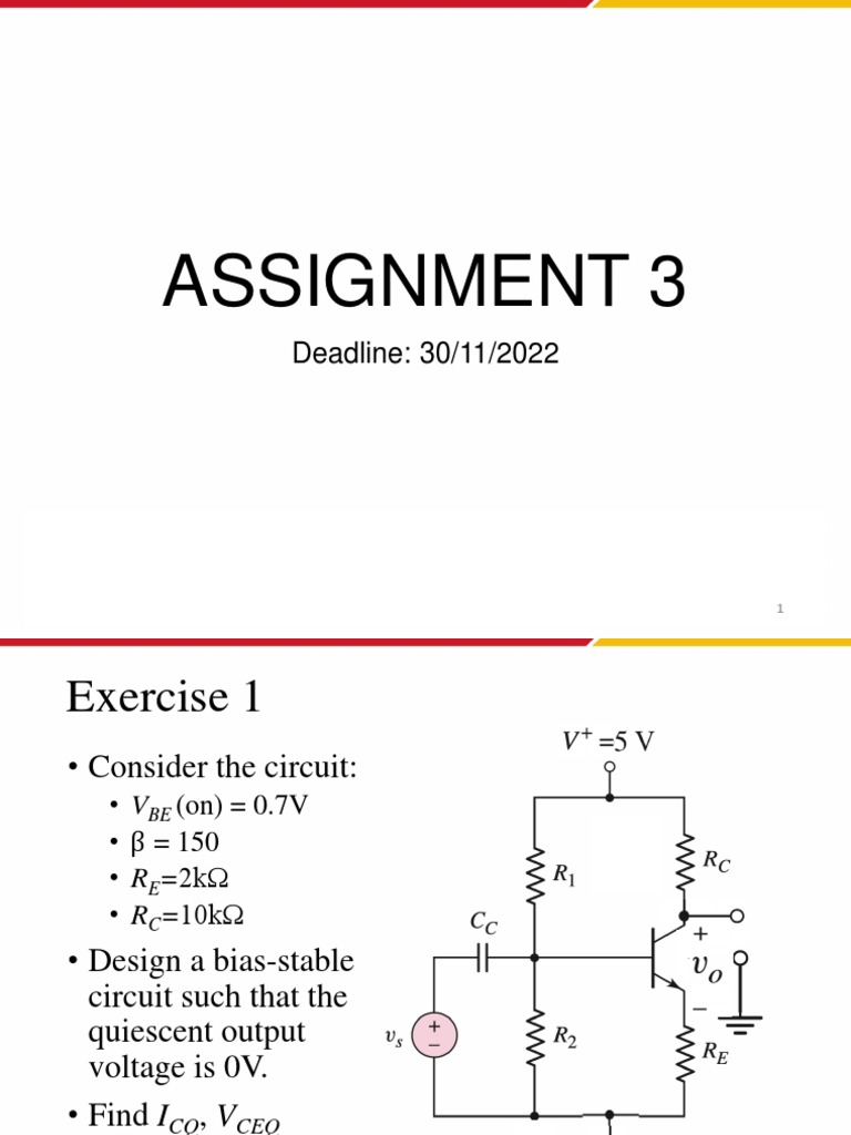 Assignment 3 | PDF | Analog Circuits | Electrical Equipment