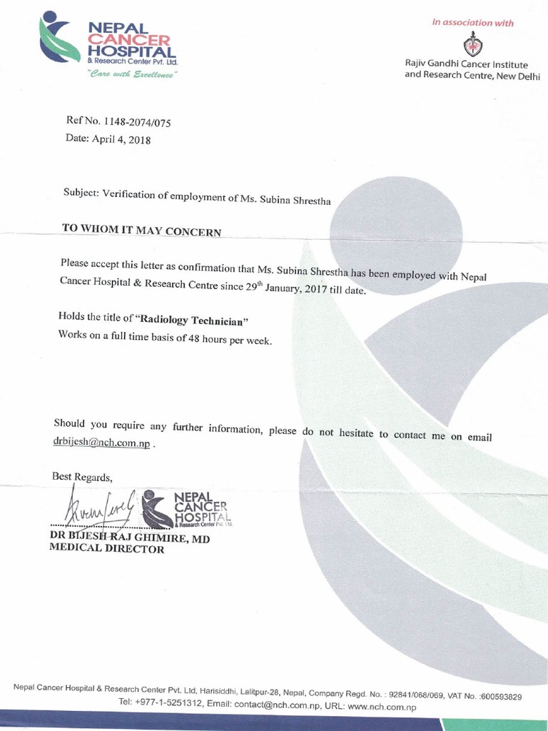 Work Experience Certificate Sample 1 | PDF