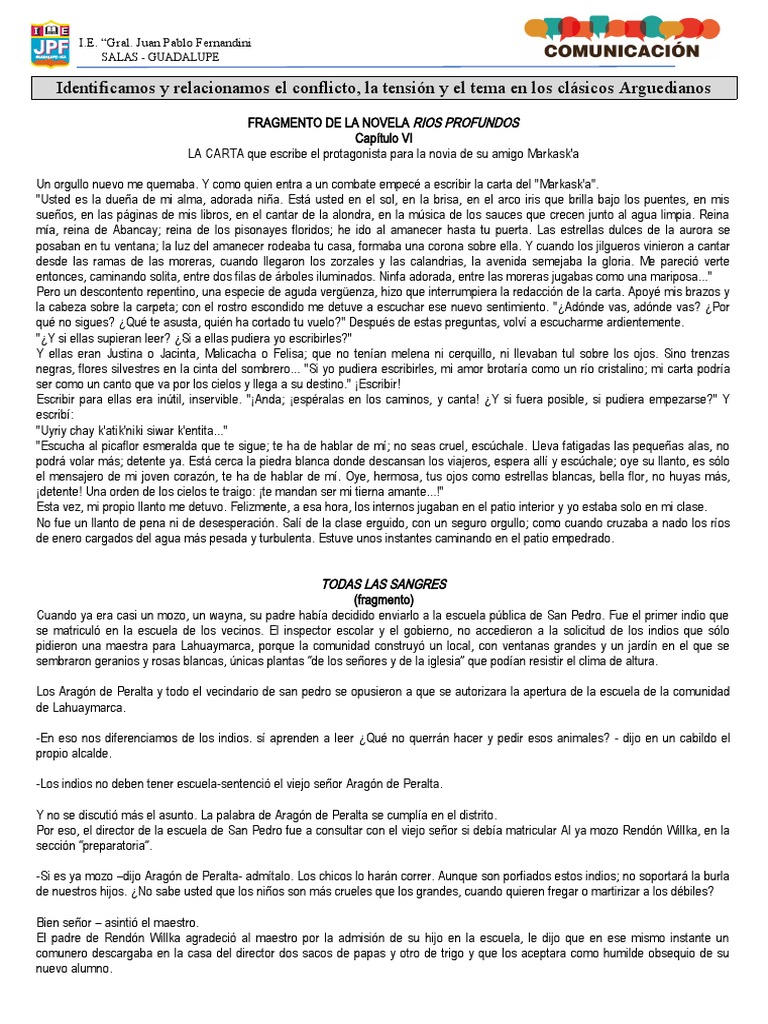 Tres Fragmentos de Obra de Arguedas | PDF