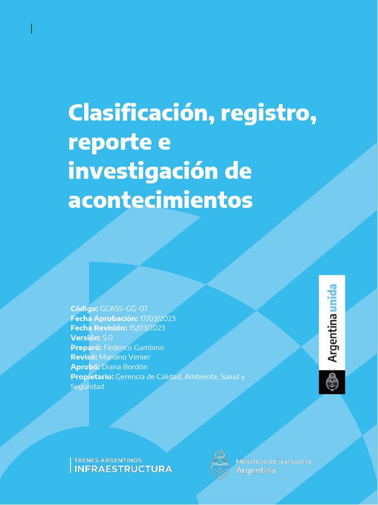 GCASS-GG-07-Clasificación Registro Reporte e Investigación de ...