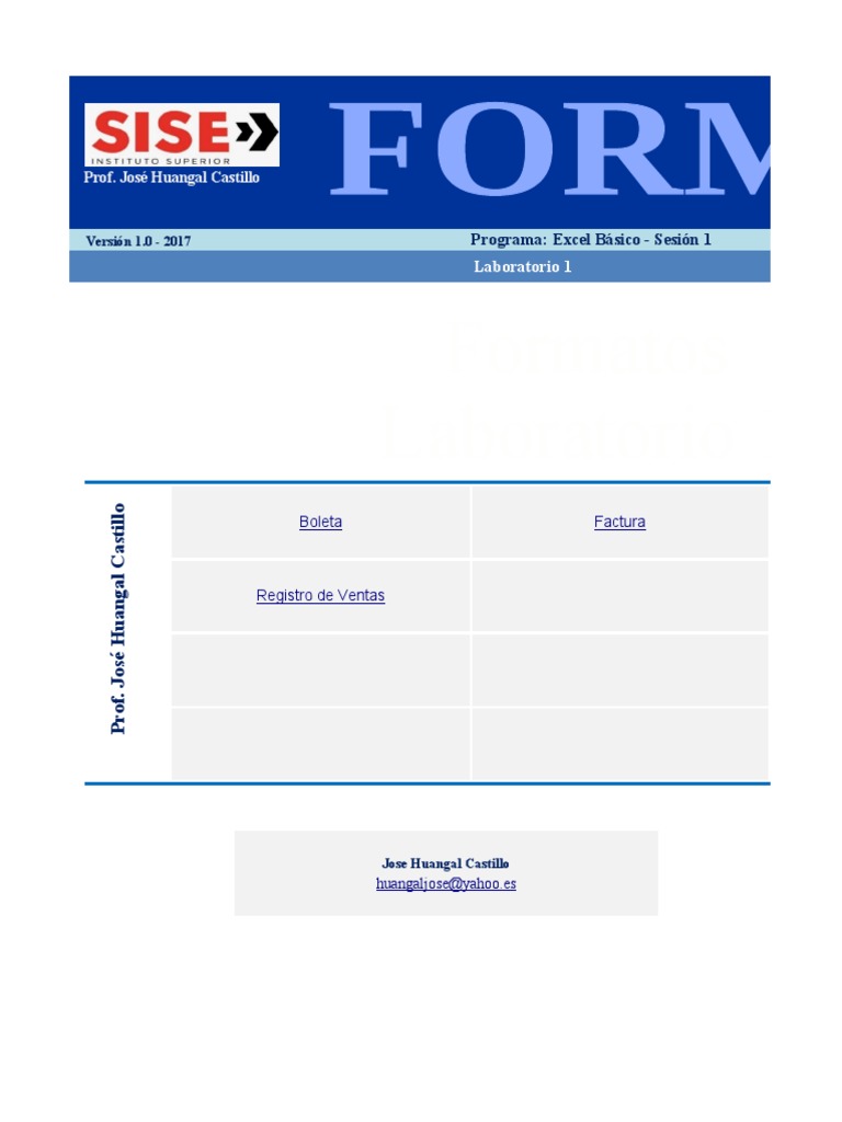 Laboratorio 1 - Formatos | PDF | Microsoft Office | Microsoft Excel