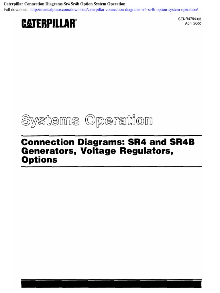 Caterpillar Connection Diagrams Sr4 Sr4b Option System Operation | PDF