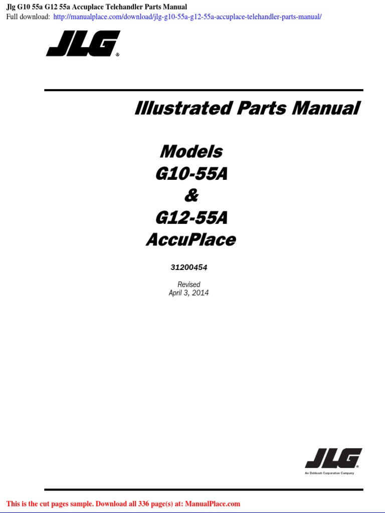 JLG g10 55a g12 55a Accuplace Telehandler Parts Manual | PDF | Axle ...
